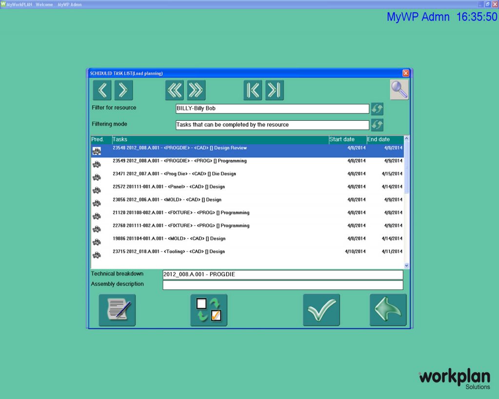 Workplan – Gestión de tiempos – camconnection